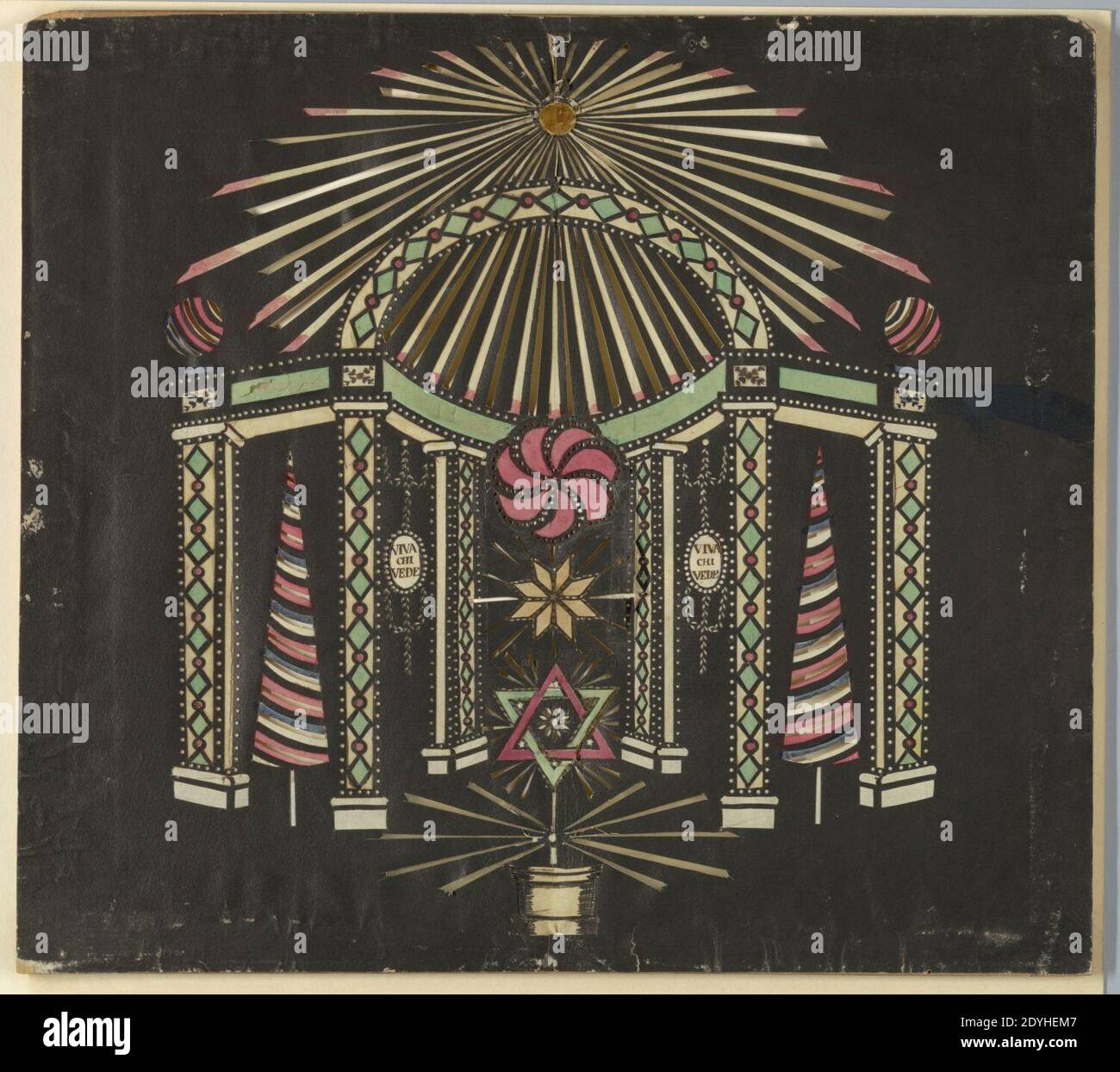 Lantern Slide, Temple of the Sun, ca. 1780 Stock Photo - Alamy