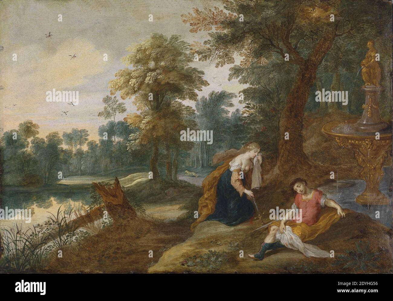 Jasper van der Laanen (attr) Landscape with Pyramus and Thisbe Stock ...