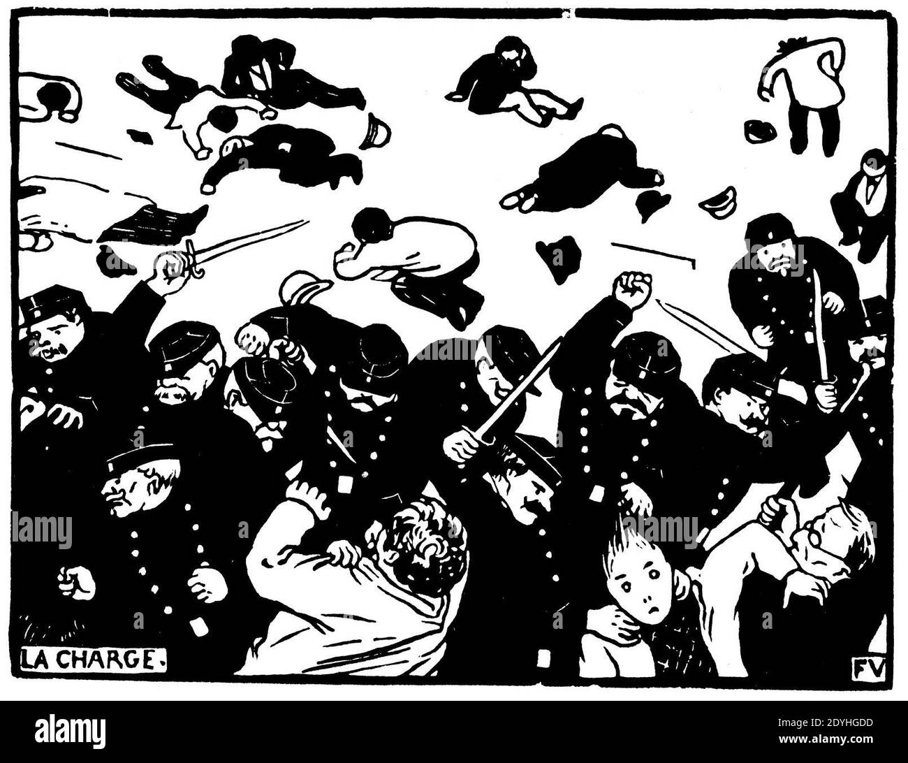 Charge scene Black and White Stock Photos & Images - Alamy