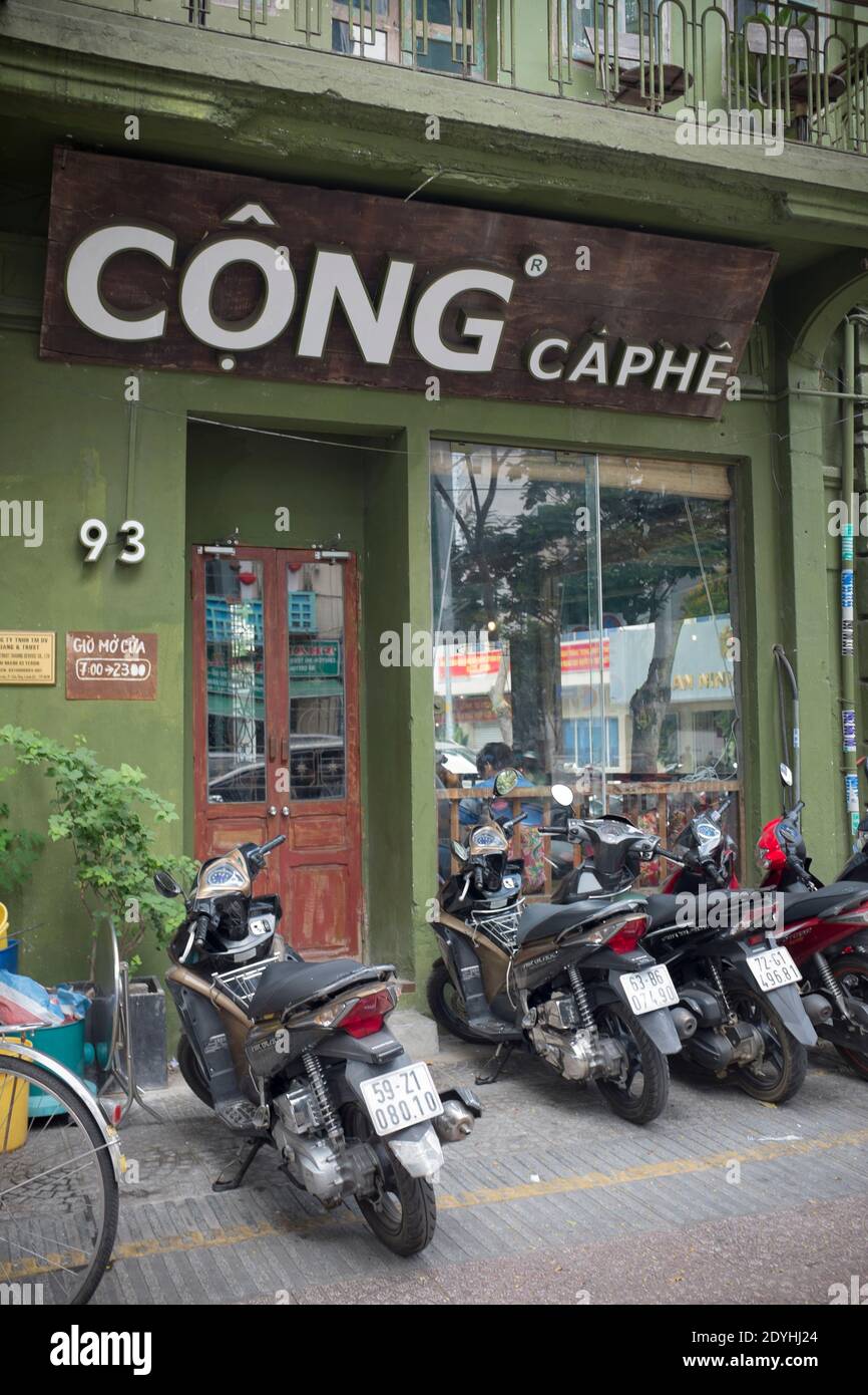 Cong Caphe Cafe Ho Chi Minh City Vietnam Stock Photo - Alamy