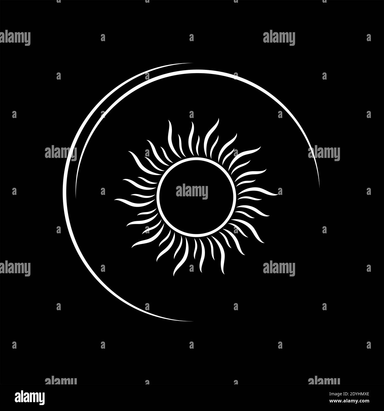 The sun shines in a semicircle Stock Photo - Alamy
