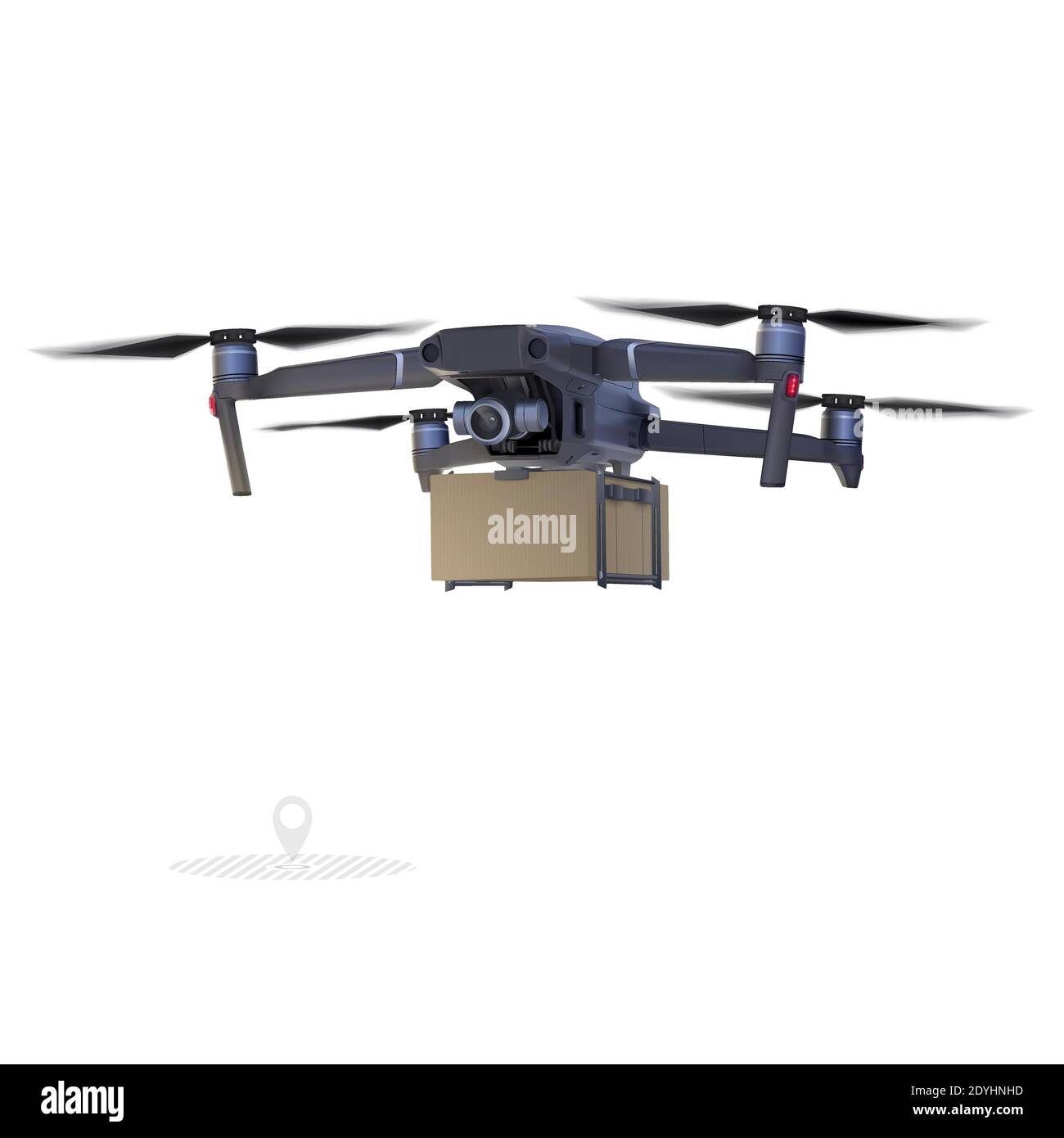 Realistic drone delivers the goods Stock Vector Image & Art - Alamy