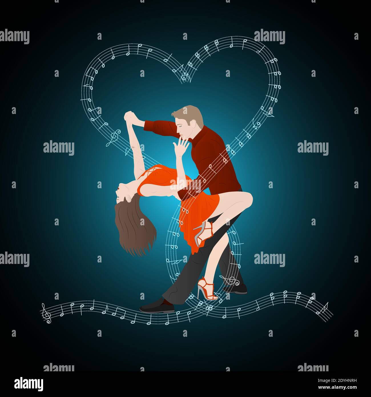 Tango dance couple in Stock Vector Images - Alamy