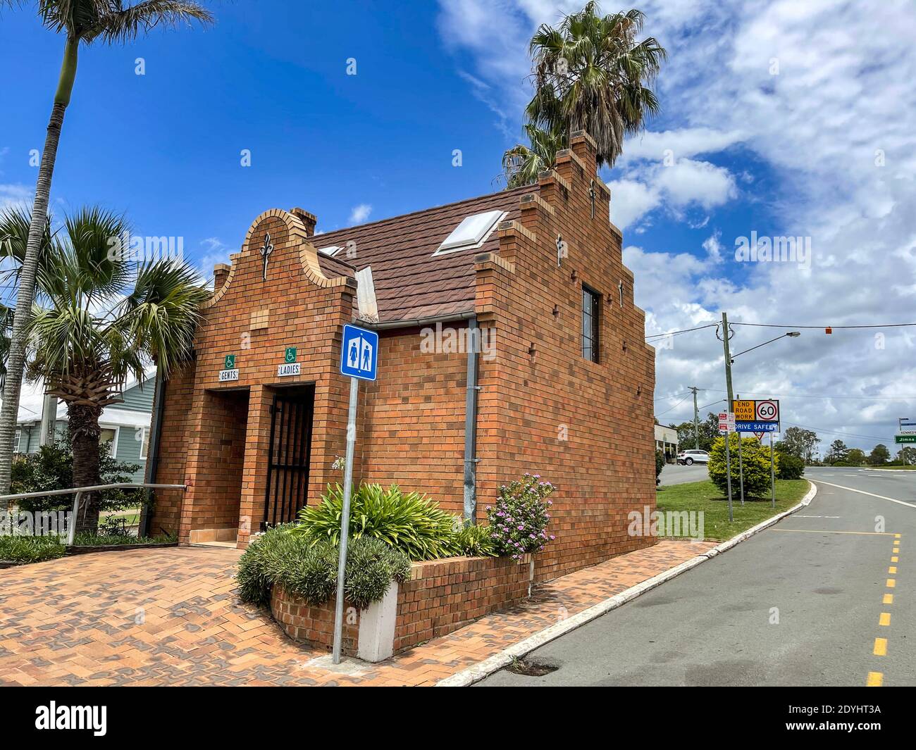 View of the historical Art Deco restrooms of the Coach Stop in the main ...