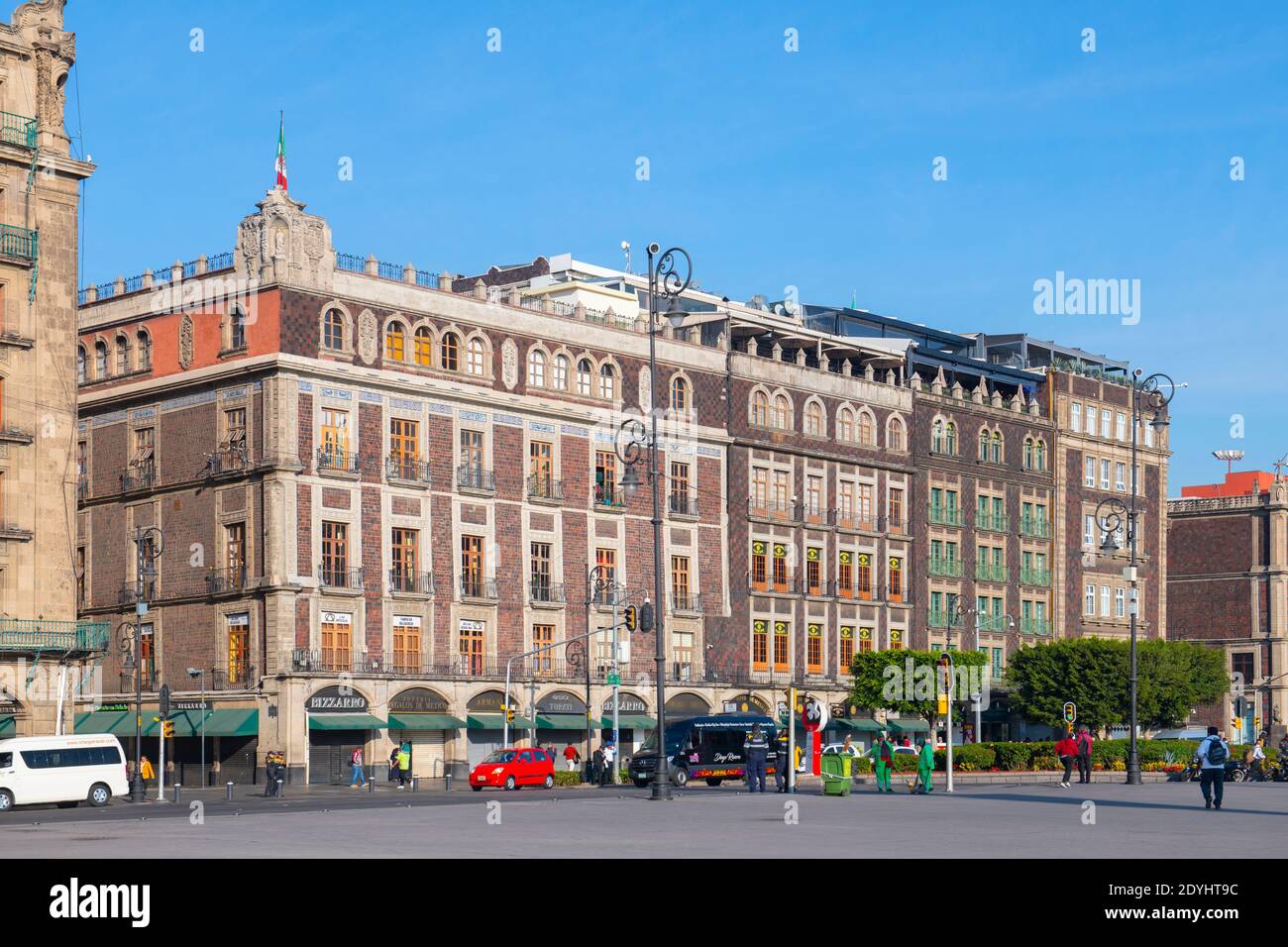 Historic buildings on Zocalo Constitution Square, Mexico City CDMX ...