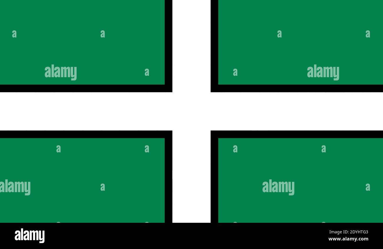 County Flag of Devon that represents the Devon county in the UK Stock ...