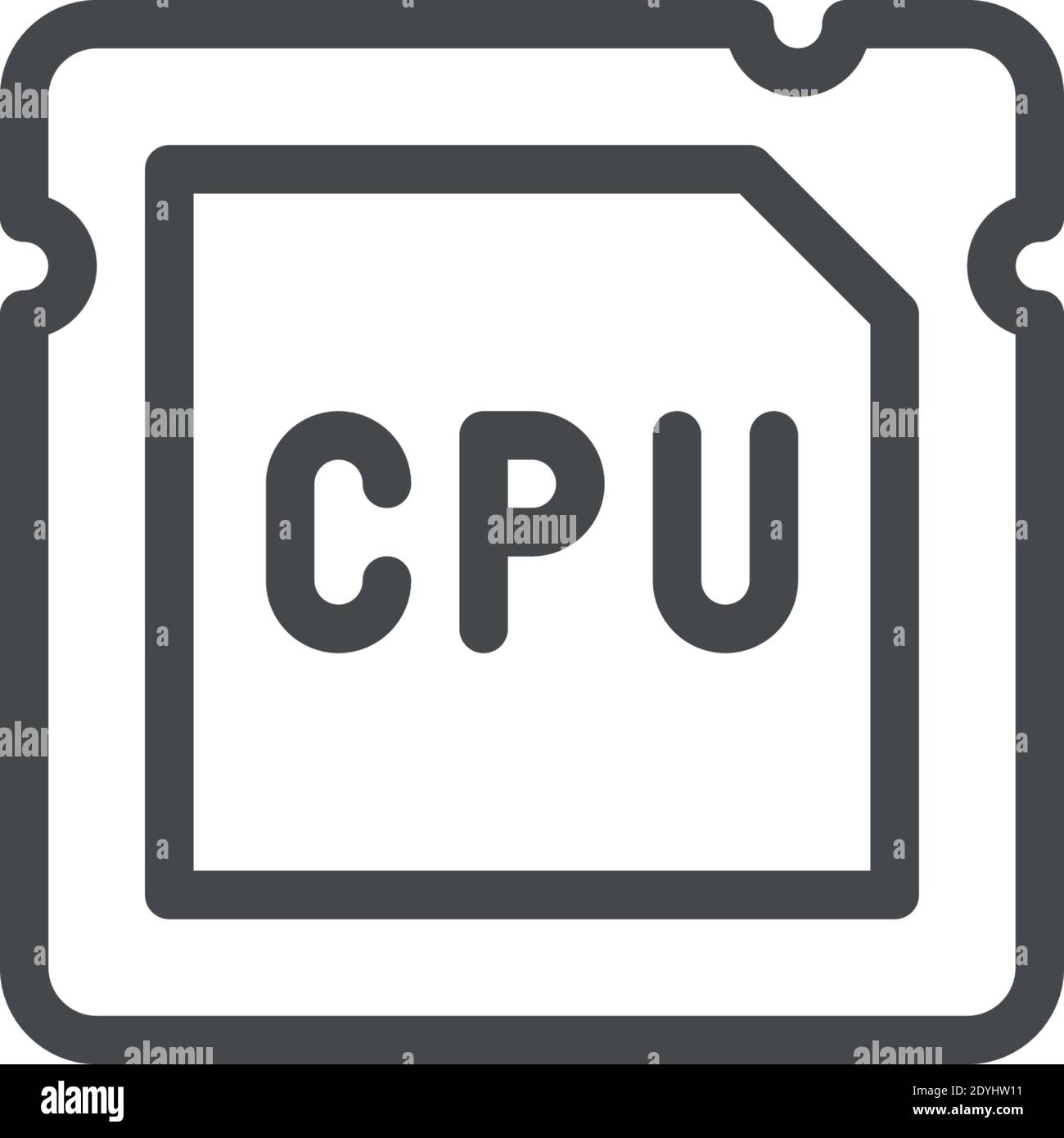 processor vector icon modern simple vector illustration Stock Vector ...