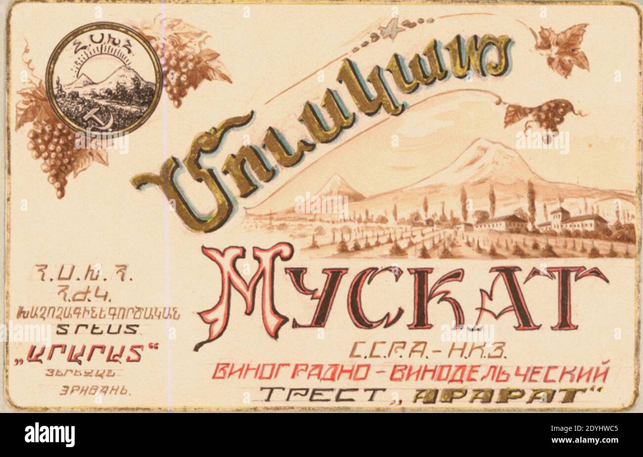 Label to Muskat wine ver. 2 Stock Photo - Alamy