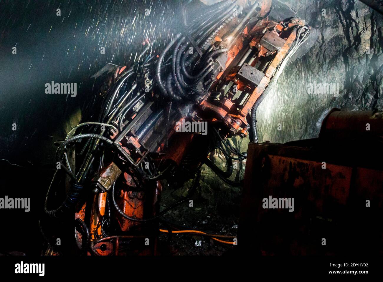 Underground in a gold mine in South Africa Stock Photo - Alamy