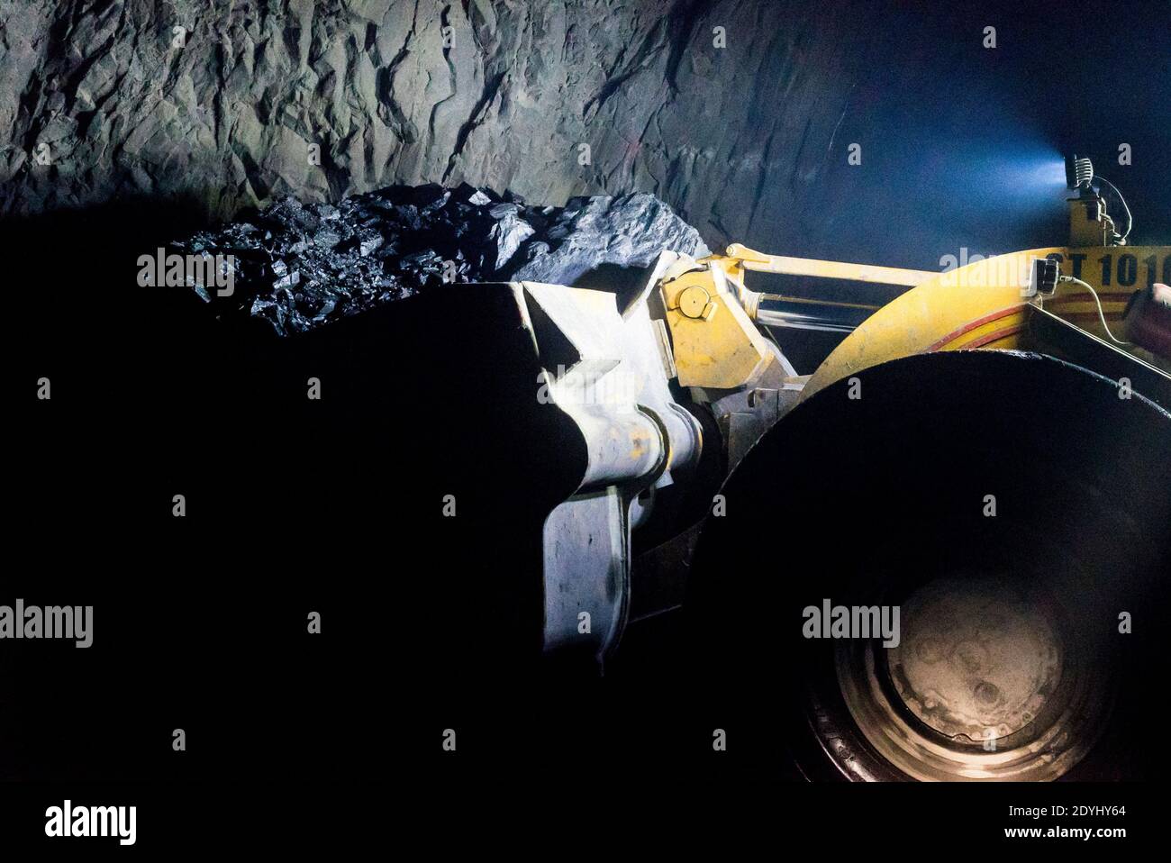Underground in a gold mine in South Africa Stock Photo - Alamy