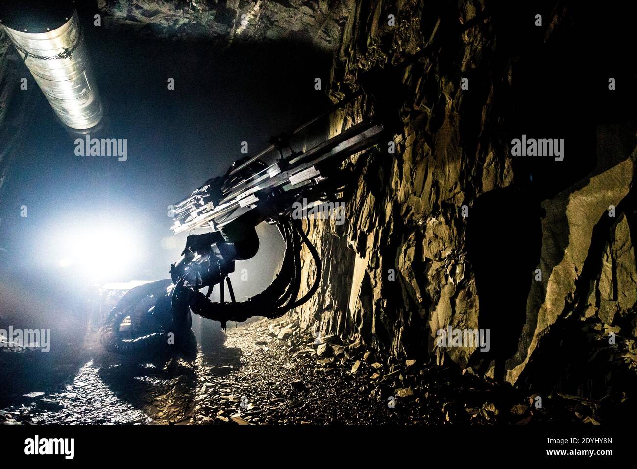 Underground in a gold mine in South Africa Stock Photo - Alamy
