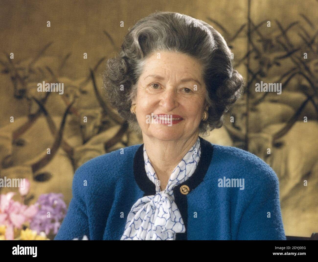 Lady Bird Johnson 1987 (cropped Stock Photo - Alamy