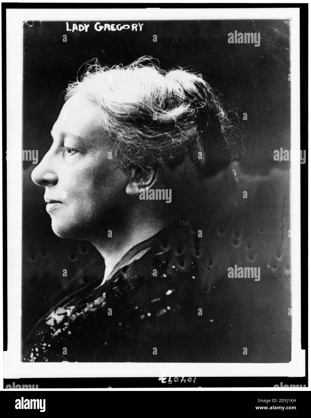 Lady Isabella Augusta Gregory, head-and-shoulders portrait, facing left ...