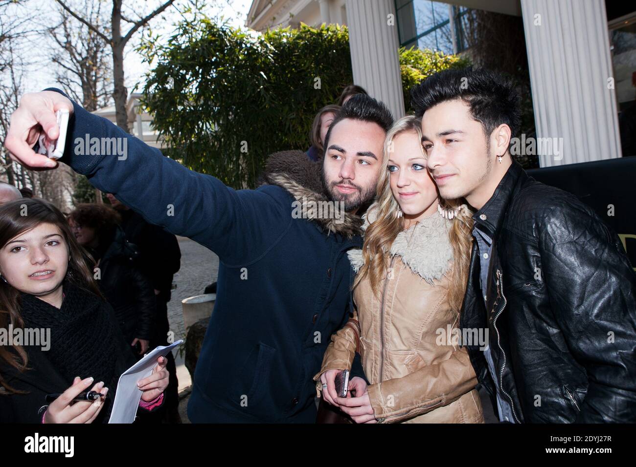Sacha Tran arriving at the Studio Gabriel in Paris, France, on April 3 ...