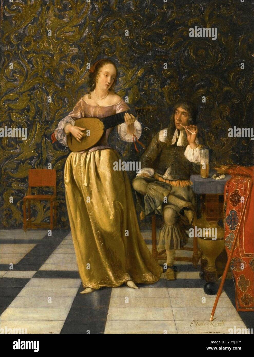 Lute playing gentleman hi-res stock photography and images - Alamy