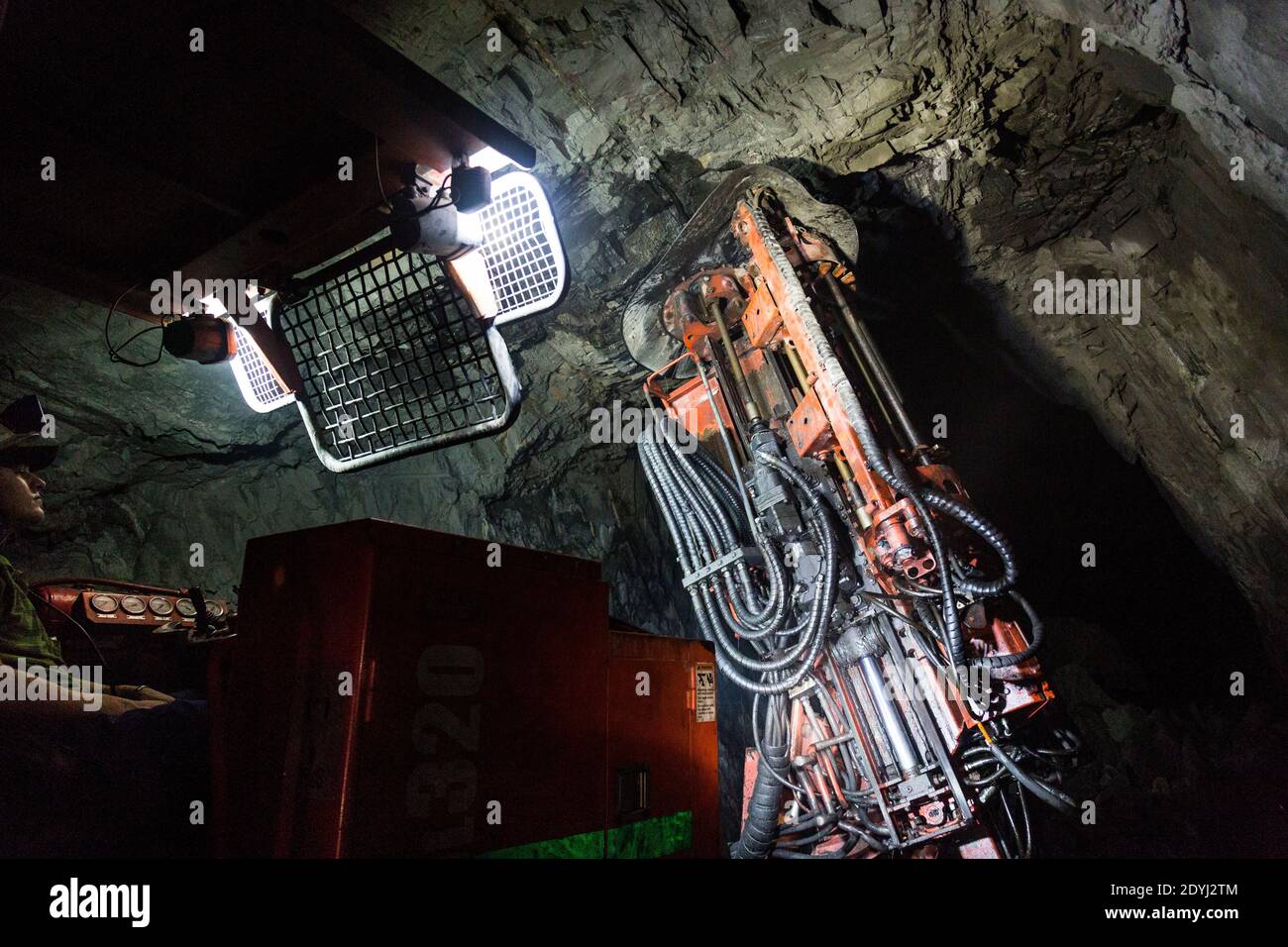 Underground in a gold mine in South Africa Stock Photo - Alamy