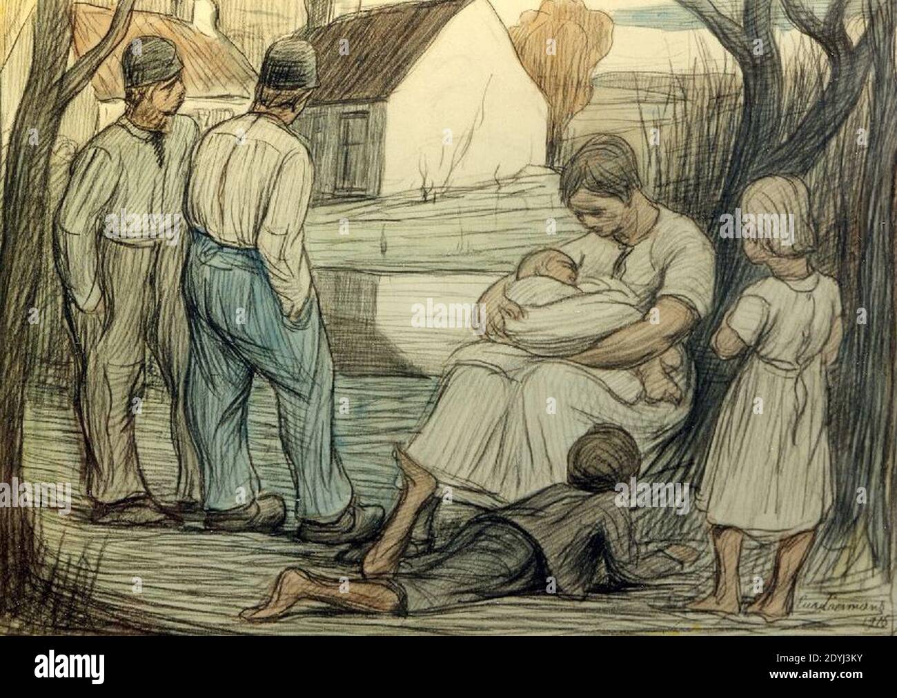 Laermans, Rustdag, 1916 Stock Photo - Alamy