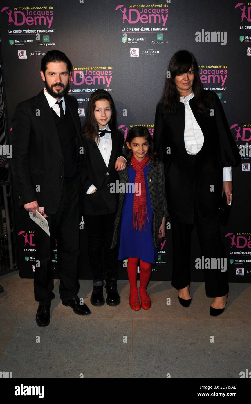 Melville Poupaud and his family attending the 'Le Monde Enchante de ...