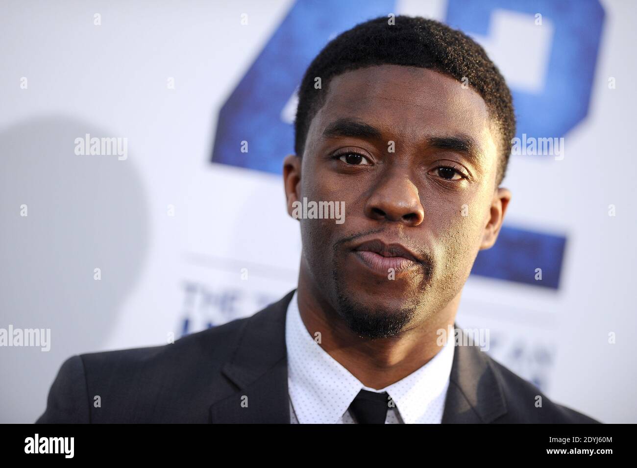 Chadwick Boseman attends the premiere of Warner Bros' 42 at the Chinese ...