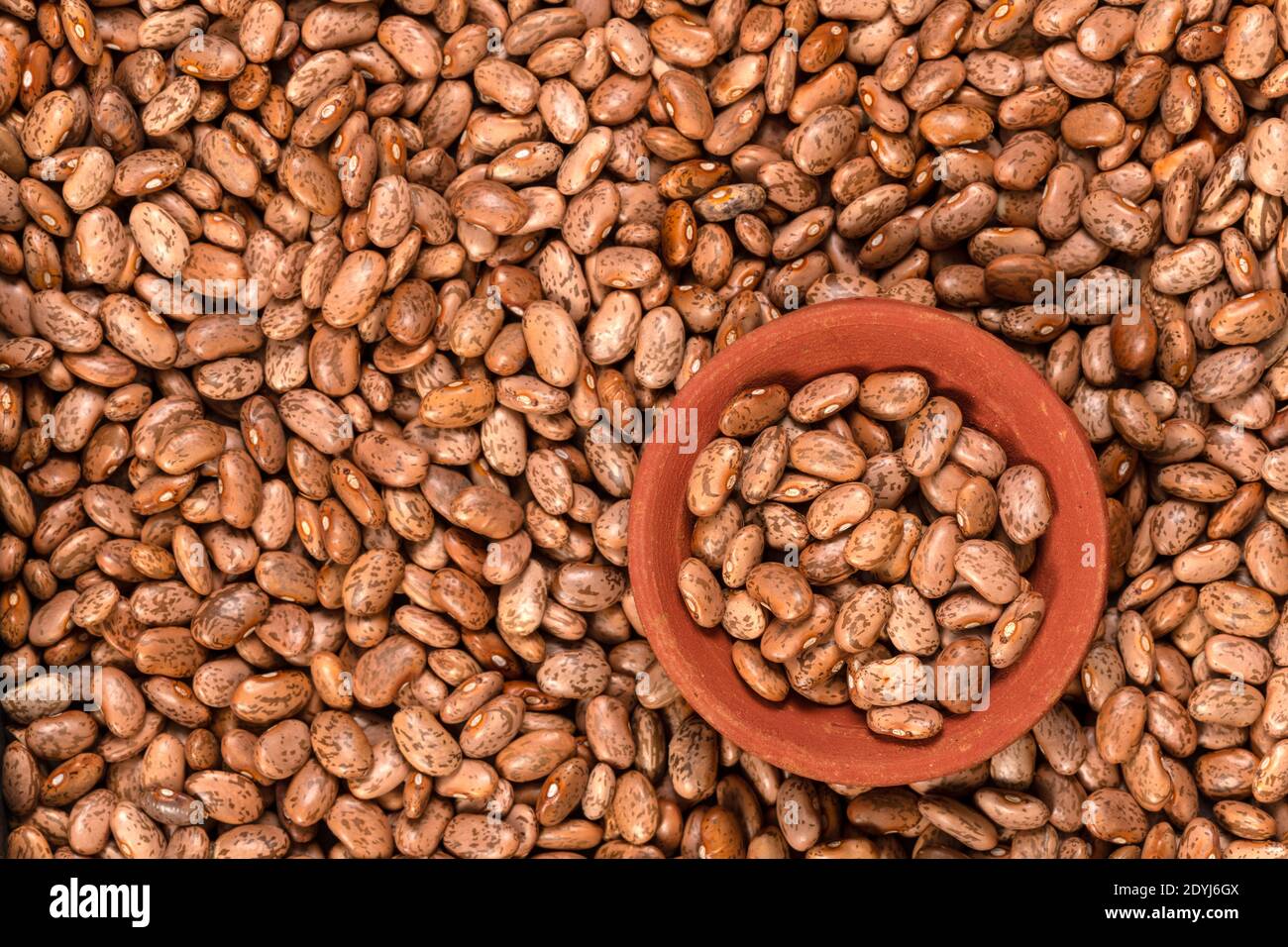Pinto beans or speckled beans background and texture. Top view Stock ...