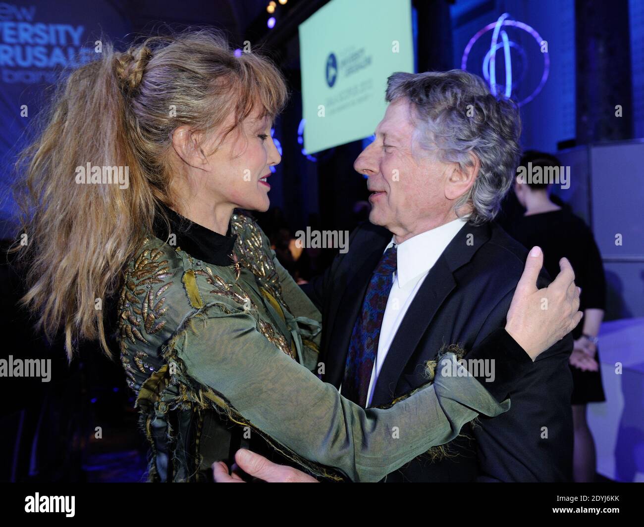 Arielle Dombasle Roman Polanski attending the 'Scopus Awards' 2013 at ...