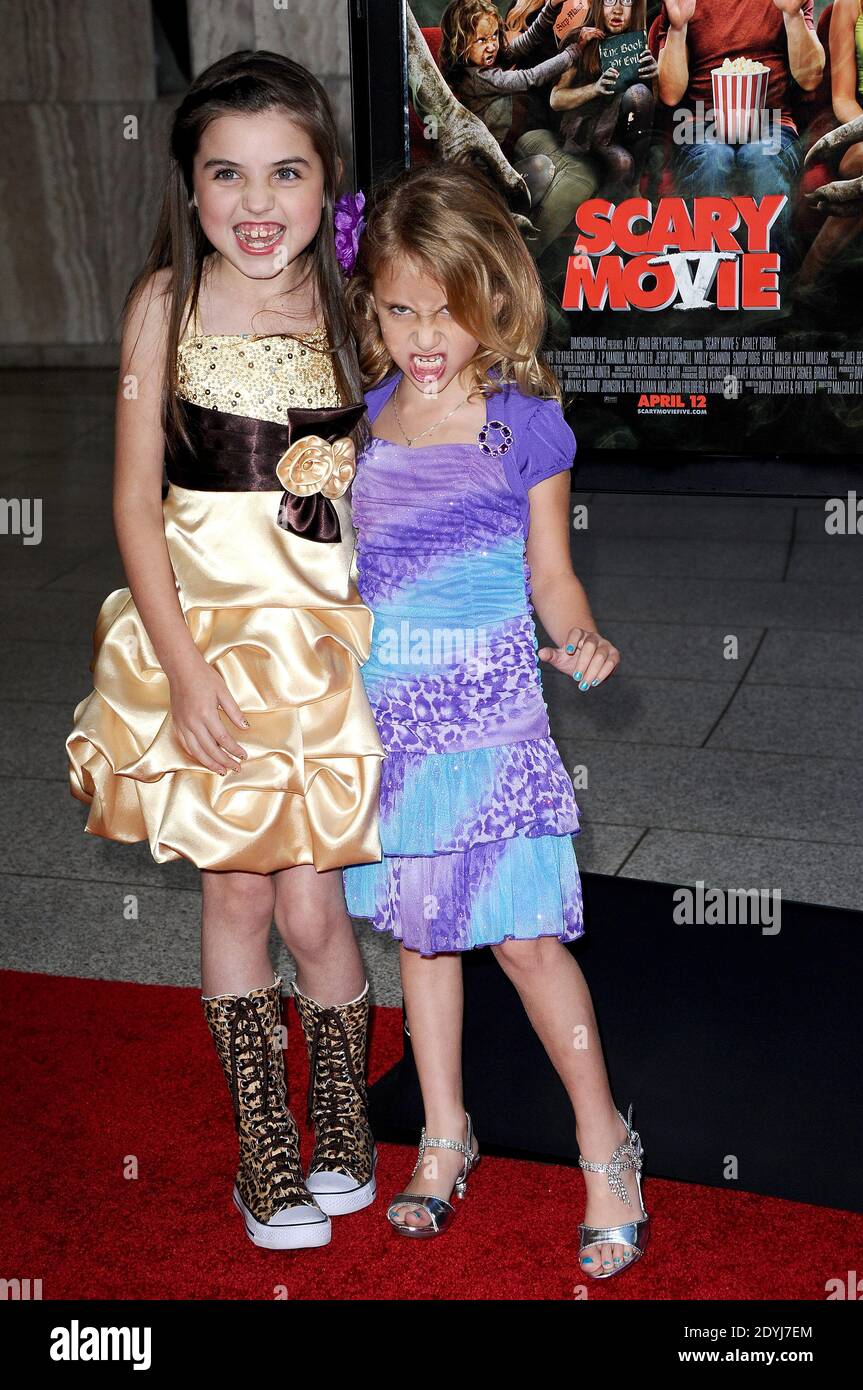 Gracie Whitton and Ava Kolker attend the "Scary Movie 5" premiere at ...