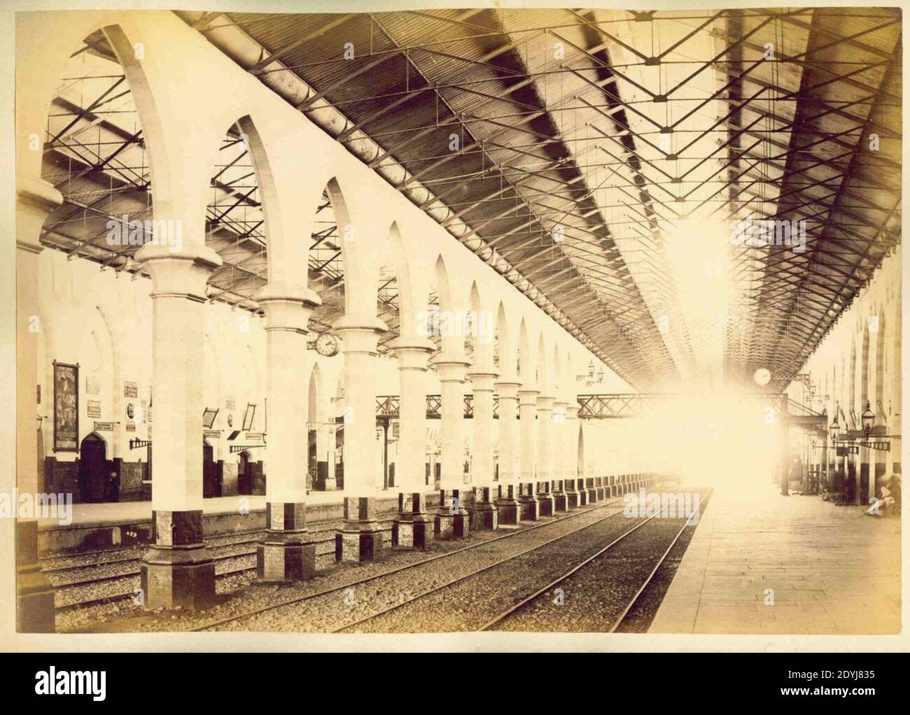 Lahore Railway Station Interior View 1880s Stock Photo - Alamy