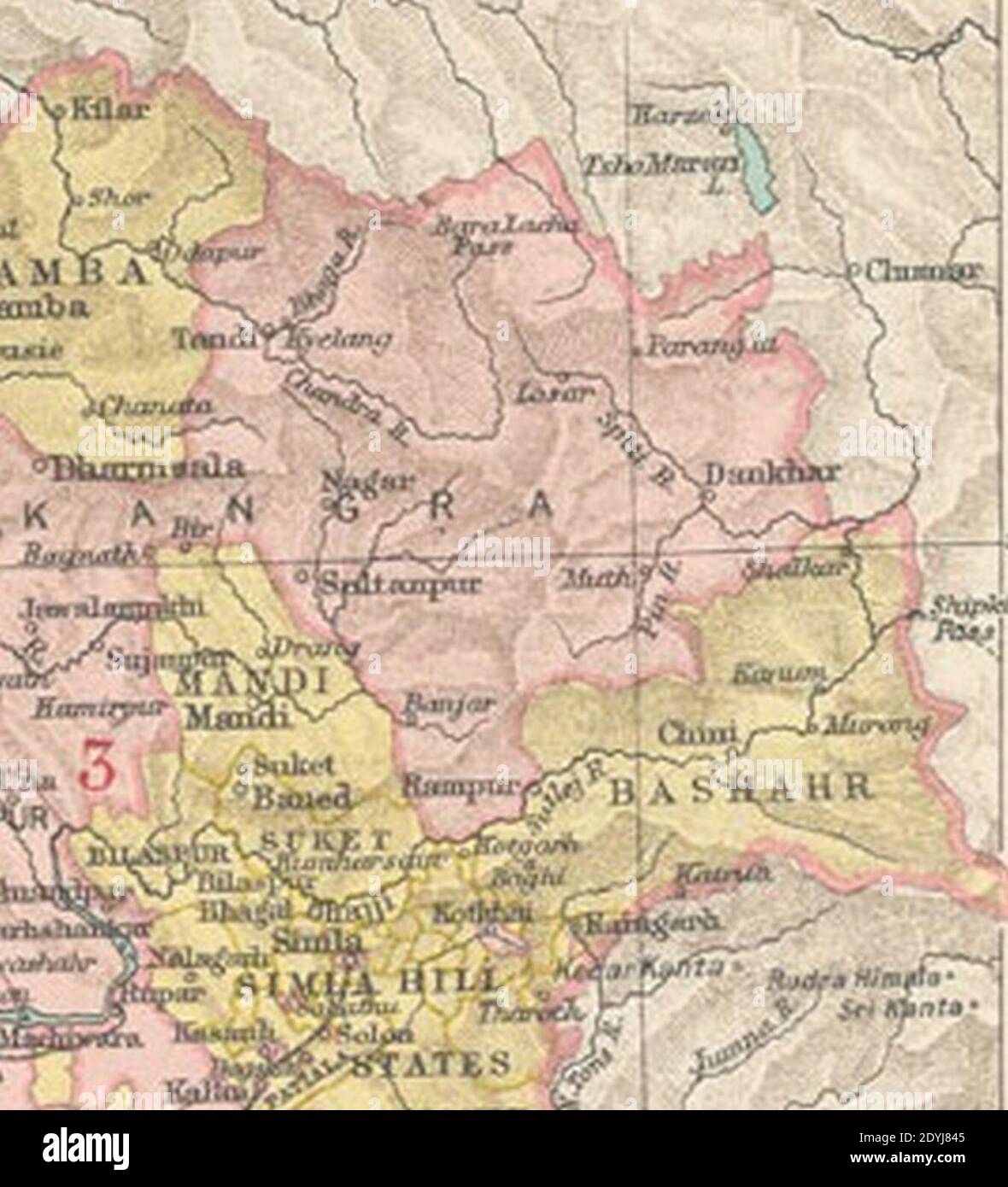 Map of punjab hi-res stock photography and images - Alamy