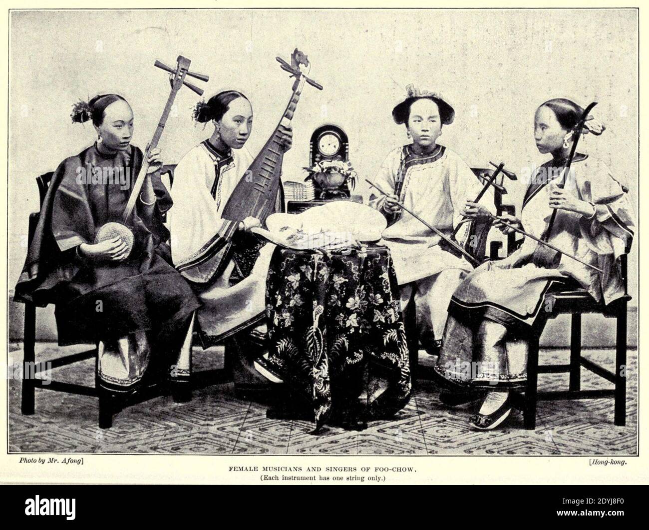 Lai-Afong, Female Musicians and Singers of Foo-Chow Stock Photo - Alamy