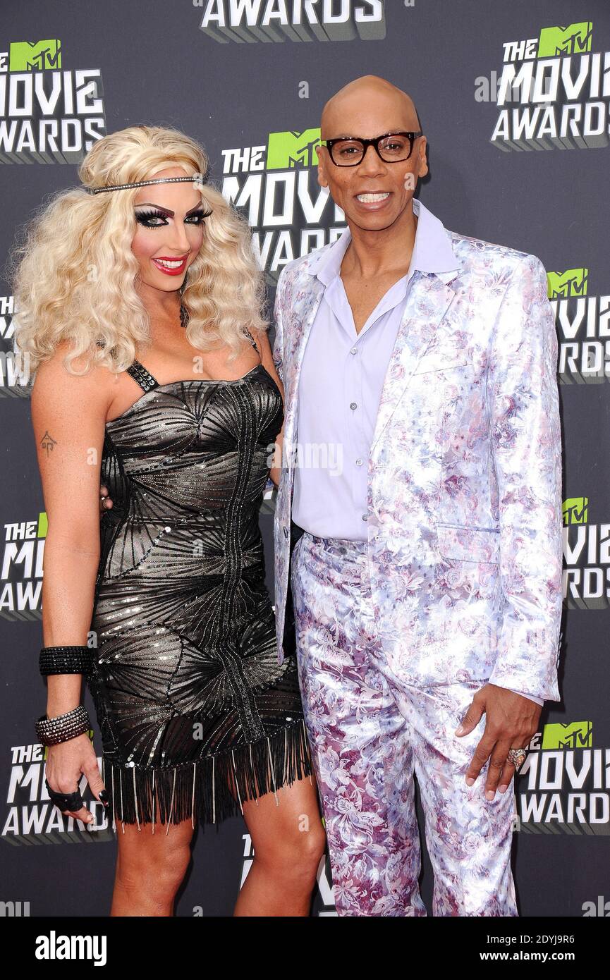 RuPaul arrives at the 2013 MTV Movie Awards at Sony Pictures Studios n ...