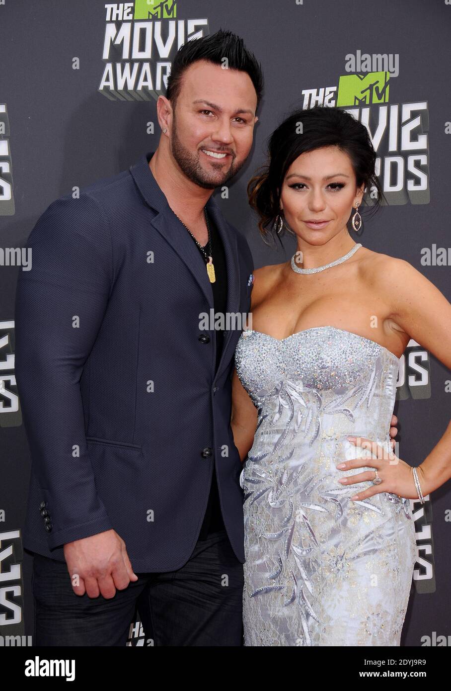 Jennifer Farley arrives at the 2013 MTV Movie Awards at Sony Pictures ...