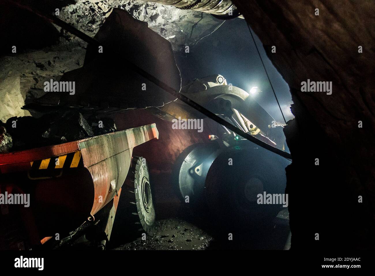 Underground in a gold mine in South Africa Stock Photo - Alamy