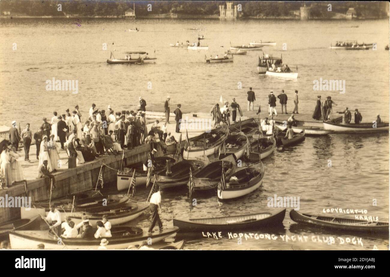 Lake Hopatcong Yacht Club dock Stock Photo - Alamy