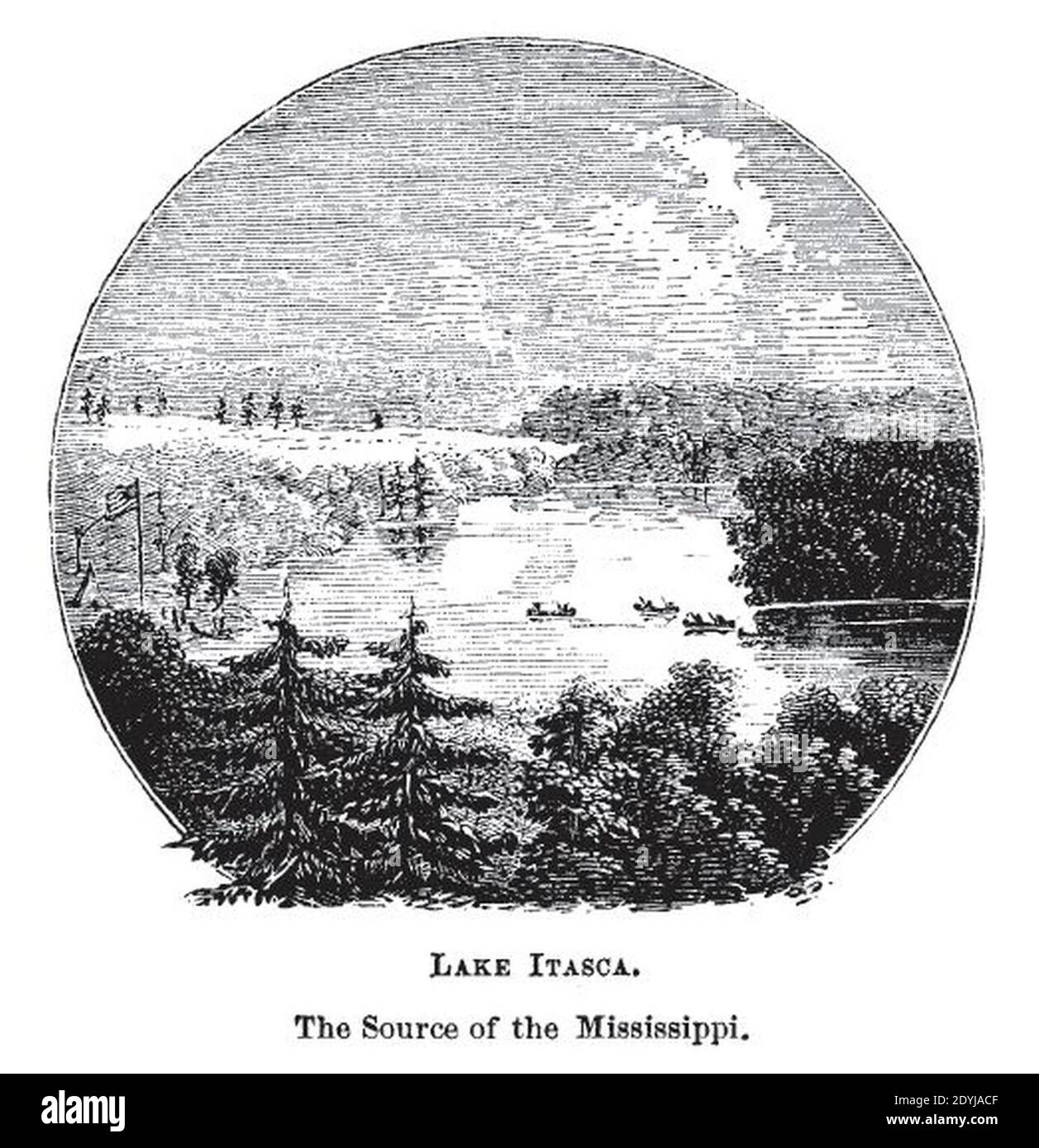 Lake Itasca (1865 Stock Photo - Alamy