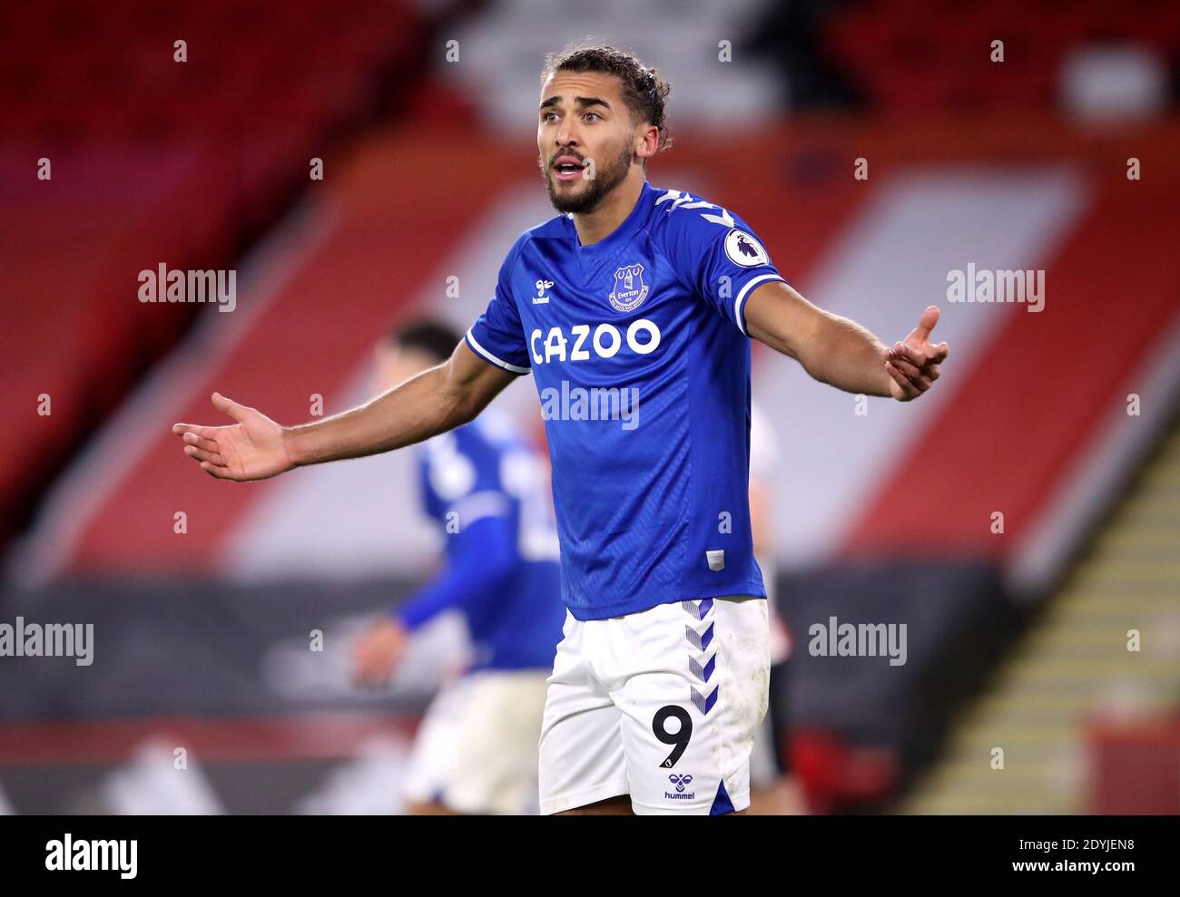 Everton's Dominic Calvert-Lewin reacts during the Premier League match ...