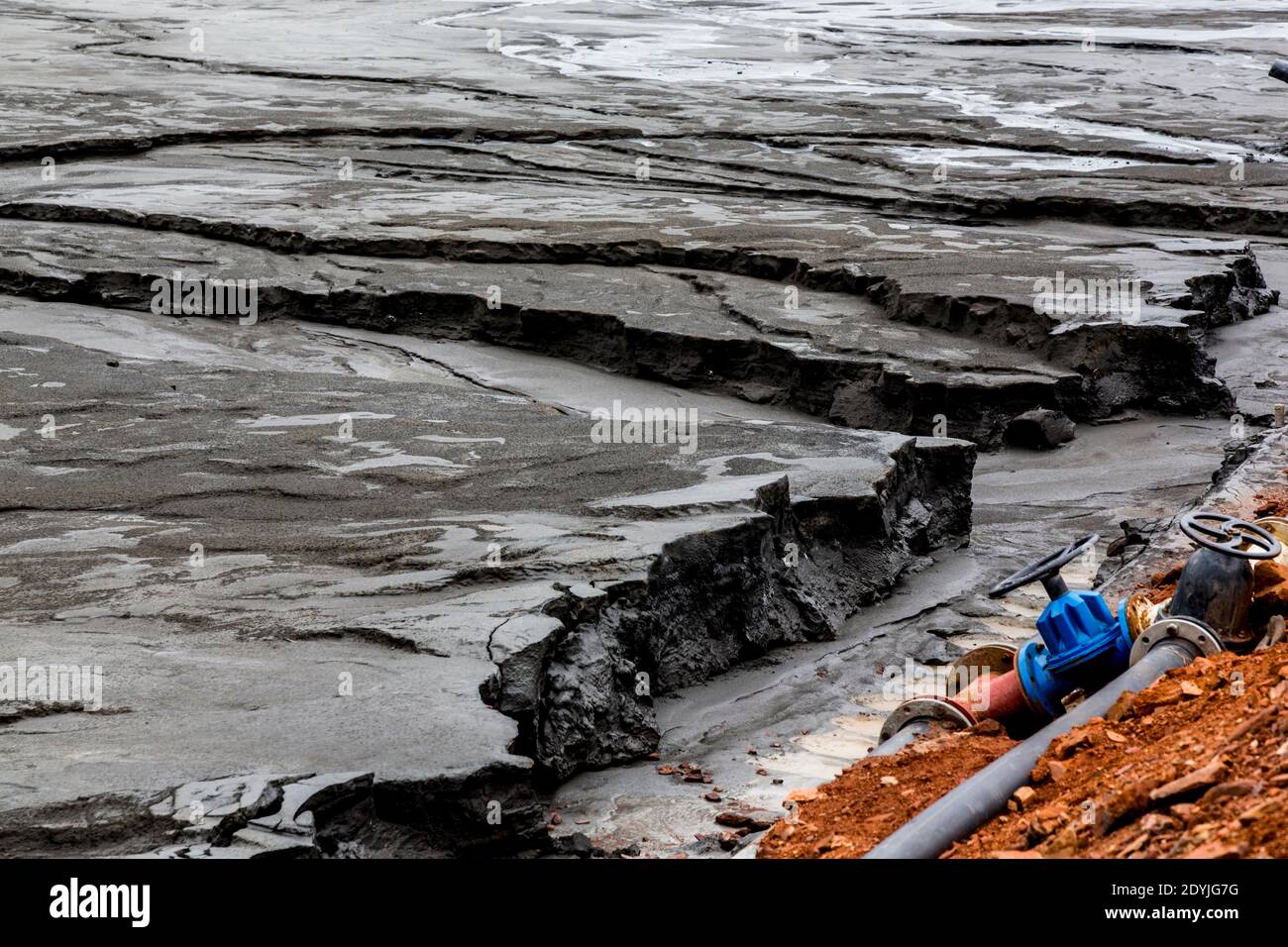 Gold Ore Processing Slag Dam Stock Photo - Alamy
