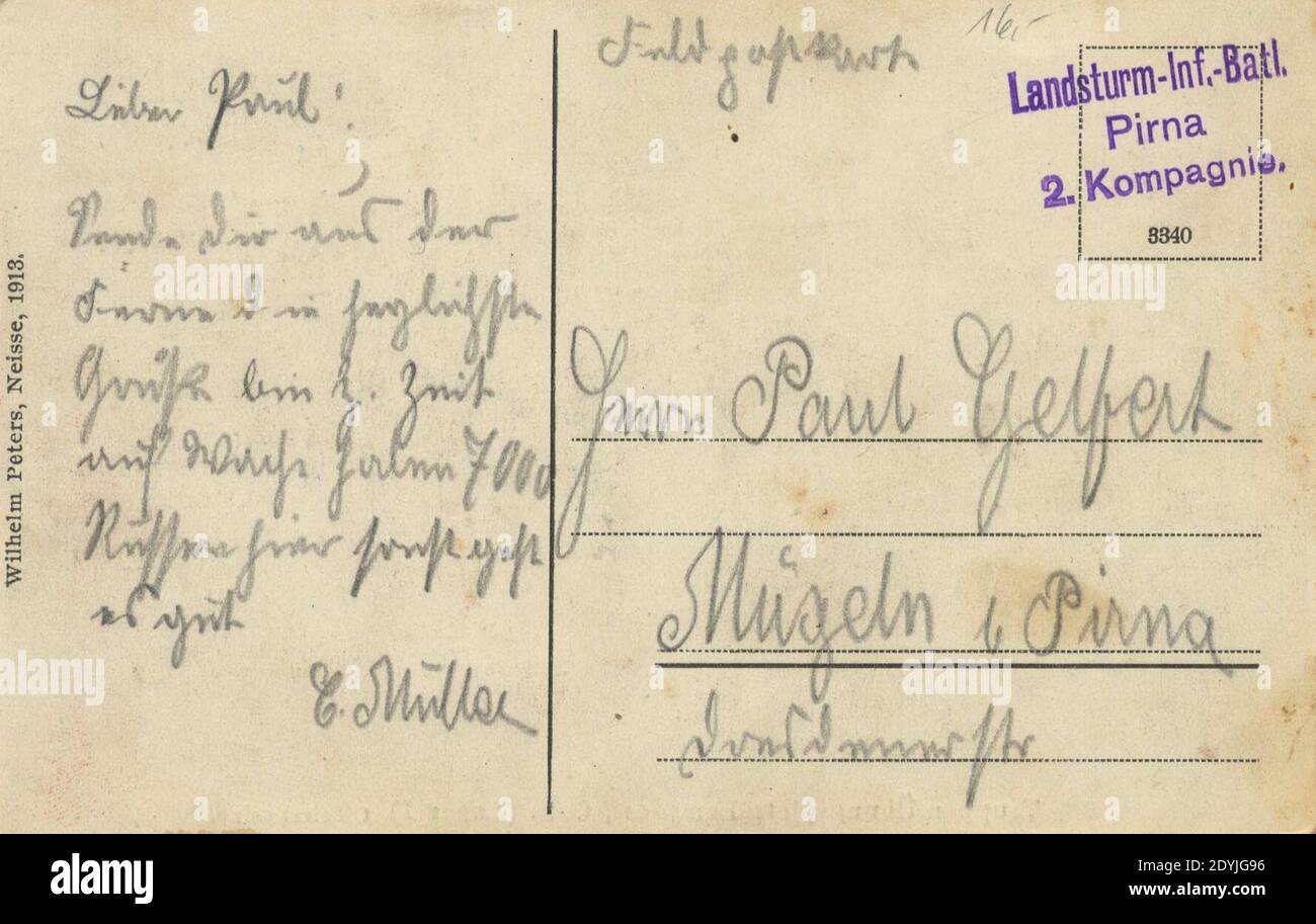 Lamsdorf, Schlesien - Truppenübungsplatz, Offizierskasino (back Stock ...