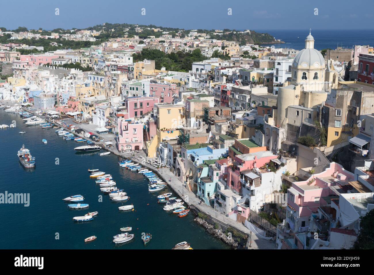 Procida Campania Italy The Colorful Port of Corricella Stock Photo - Alamy