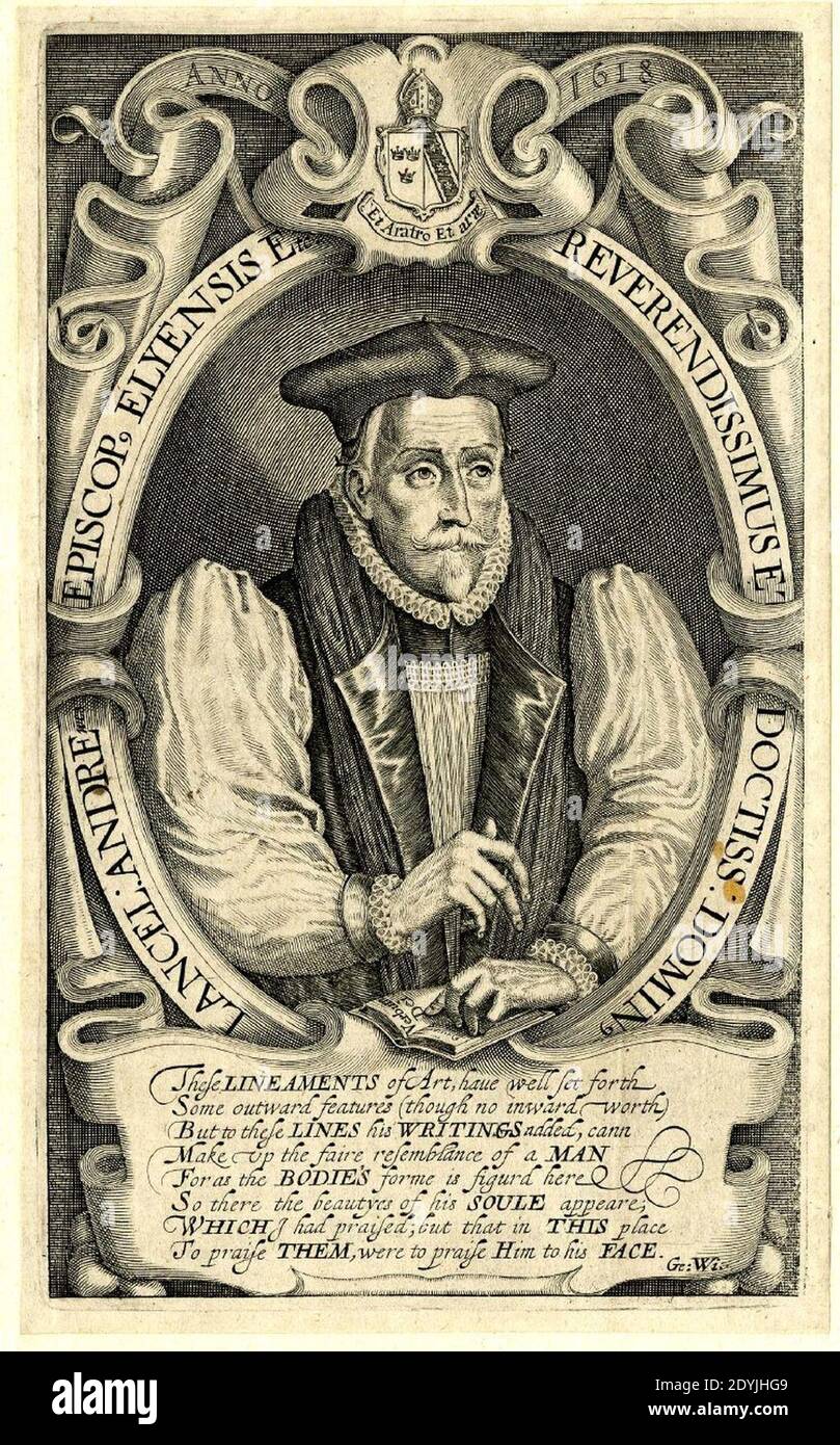 Lancelot Andrewes by Simon de Passe 1618 Stock Photo - Alamy