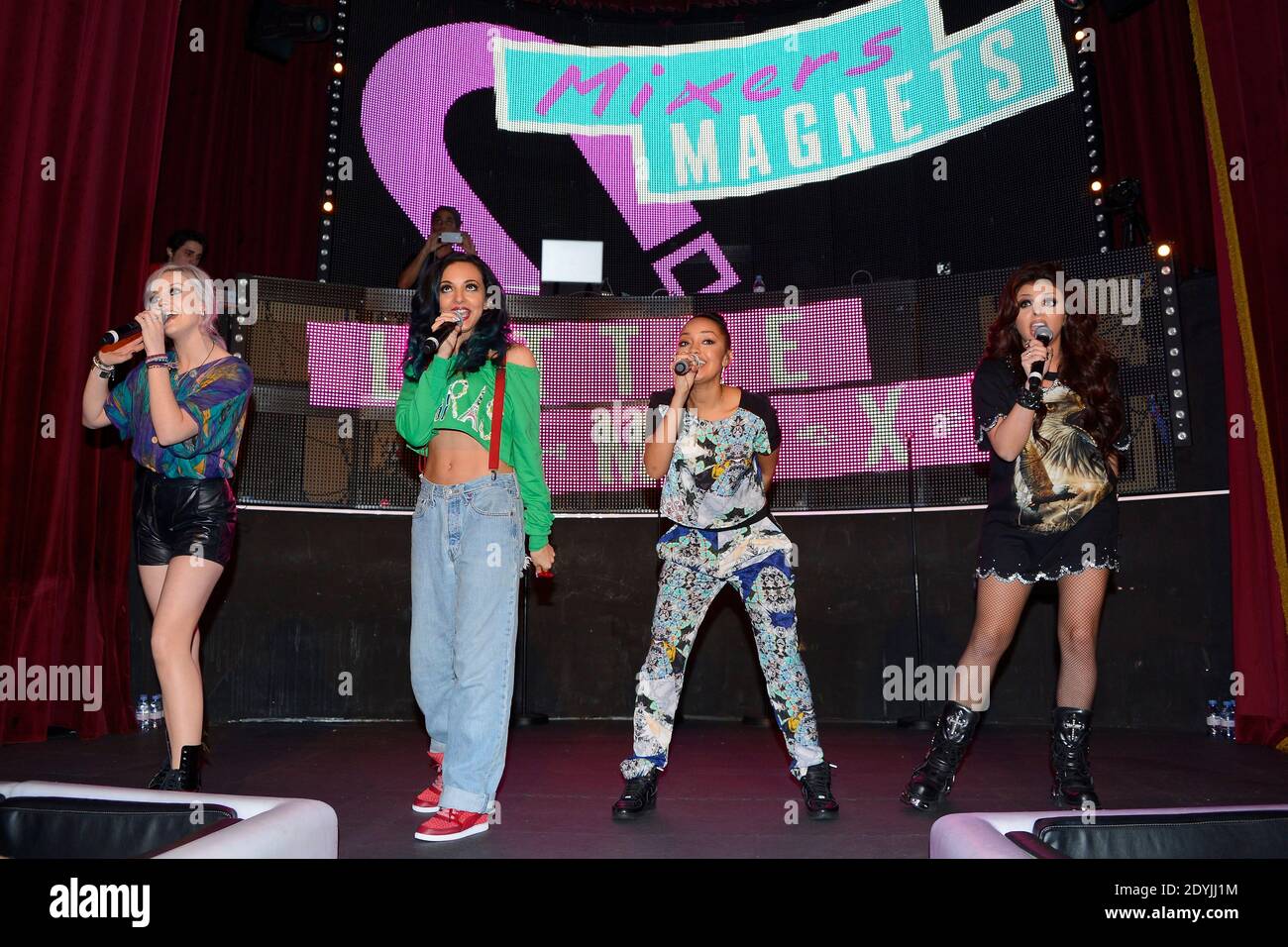 Little Mix performs live during a private showcase at VIP Room in Paris ...