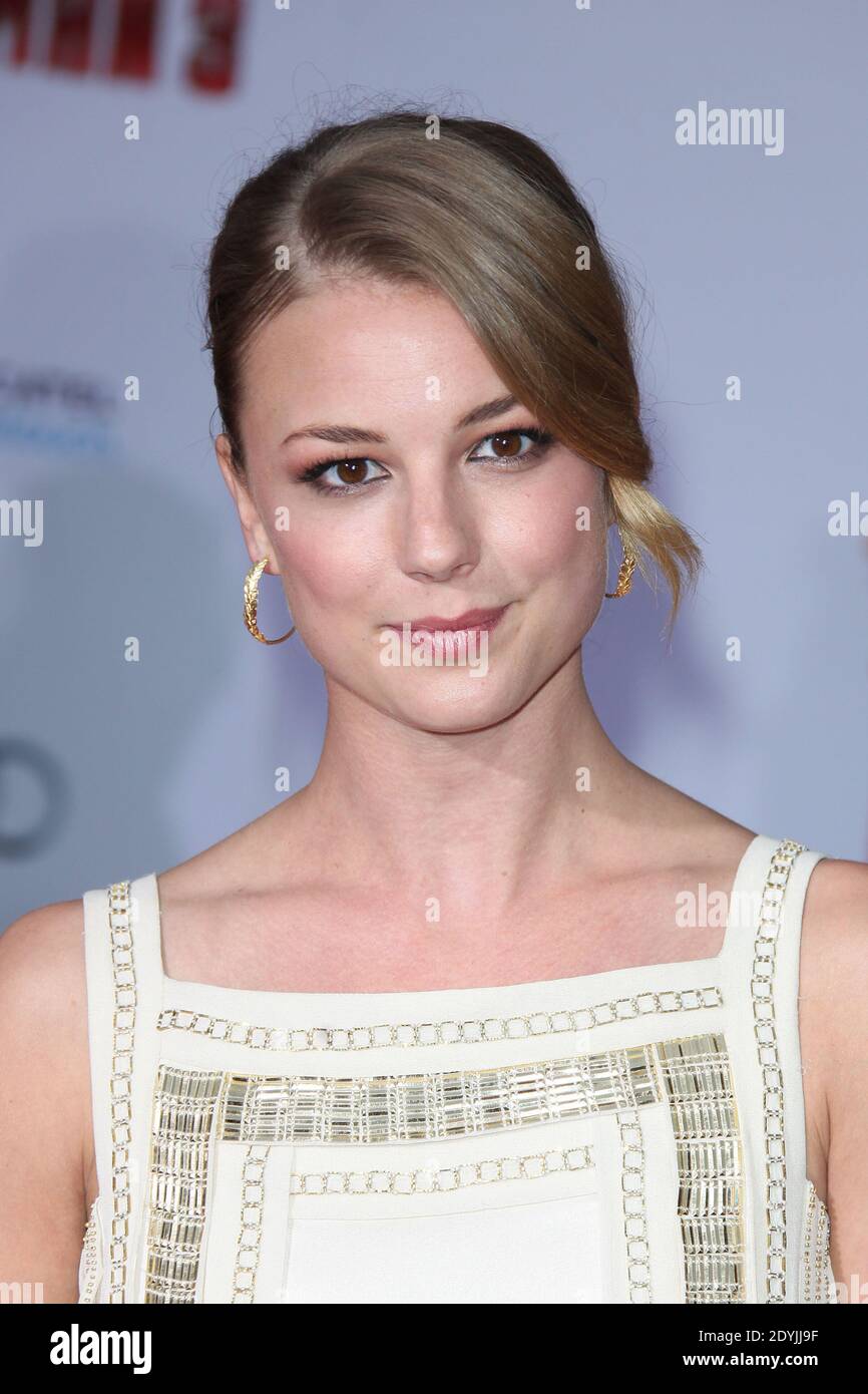 Emily VanCamp arrives to the premiere of 'Iron Man 3' in Hollywood, Los ...