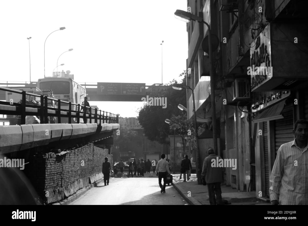 Street life Pont Azhar in Cairo Stock Photo - Alamy