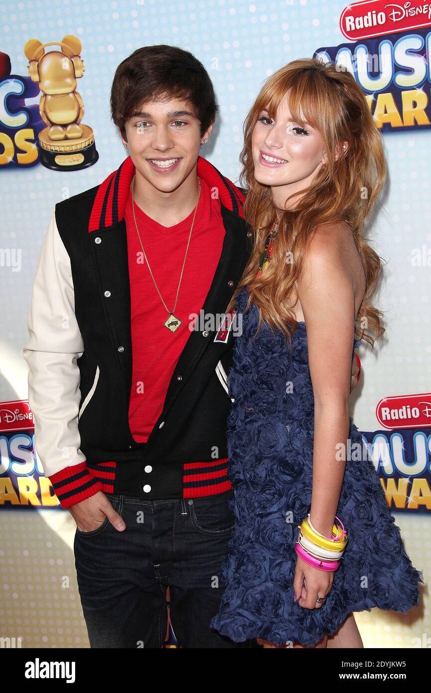 Bella Thorne and Austin Mahone arrive to the 2013 Radio Disney Music ...