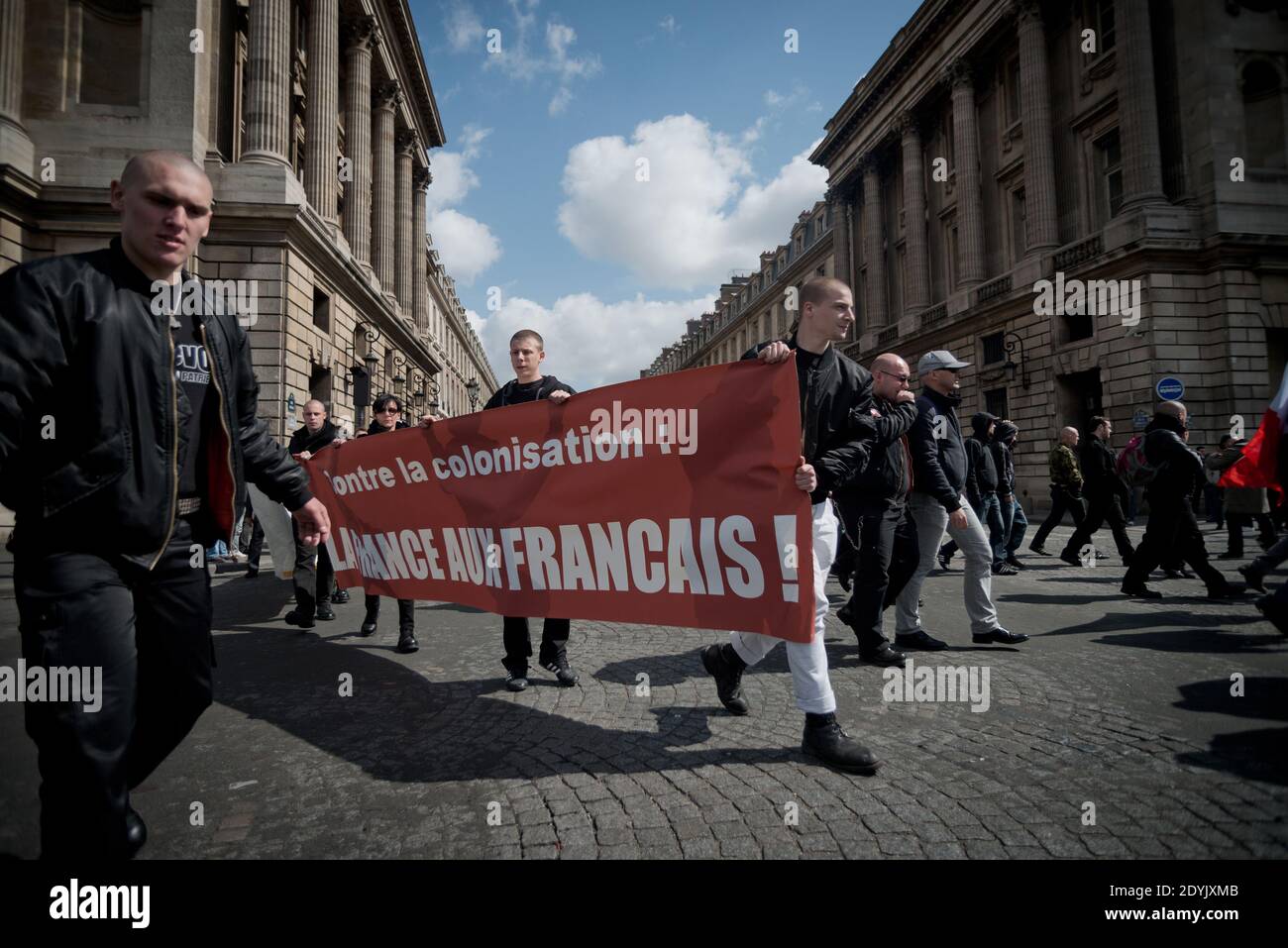 Nationalist groups take part in Paris, France on May 12, 2013, in a ...