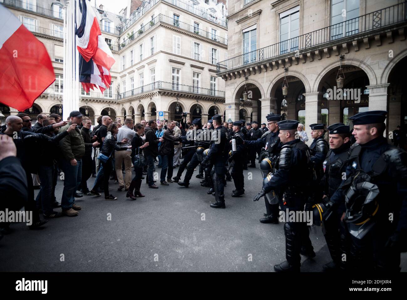 Nationalist groups take part in Paris, France on May 12, 2013, in a ...