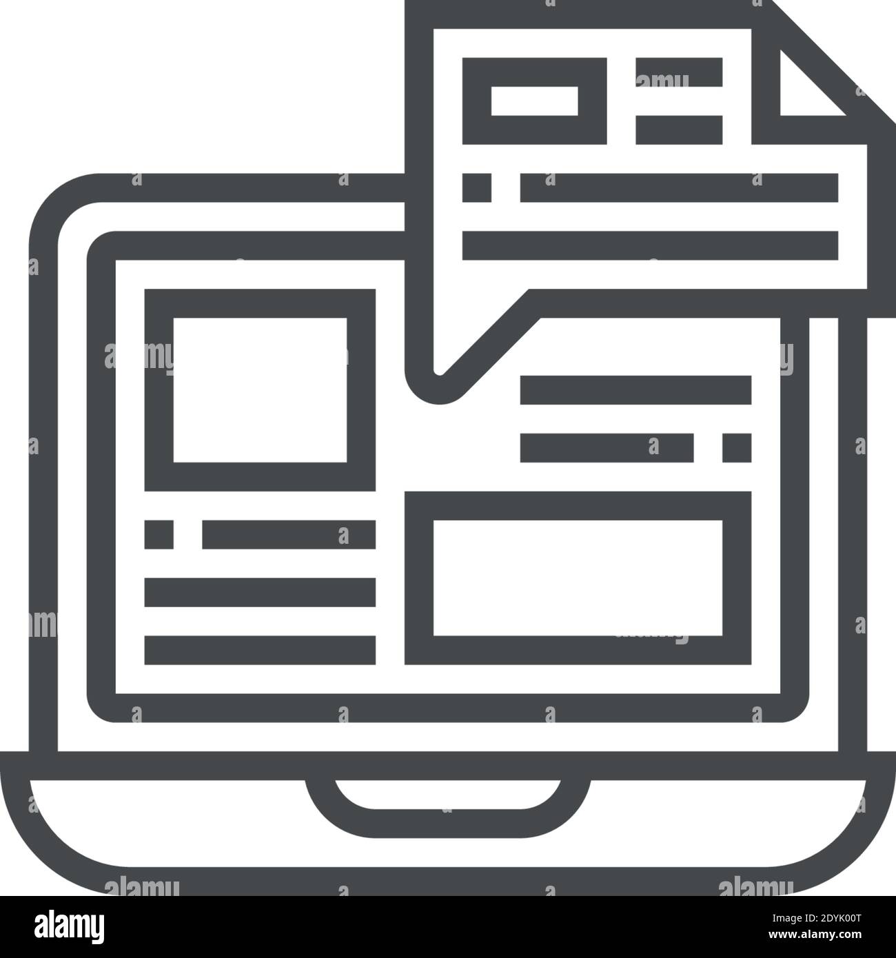 computer vector icon modern simple vector illustration Stock Vector ...