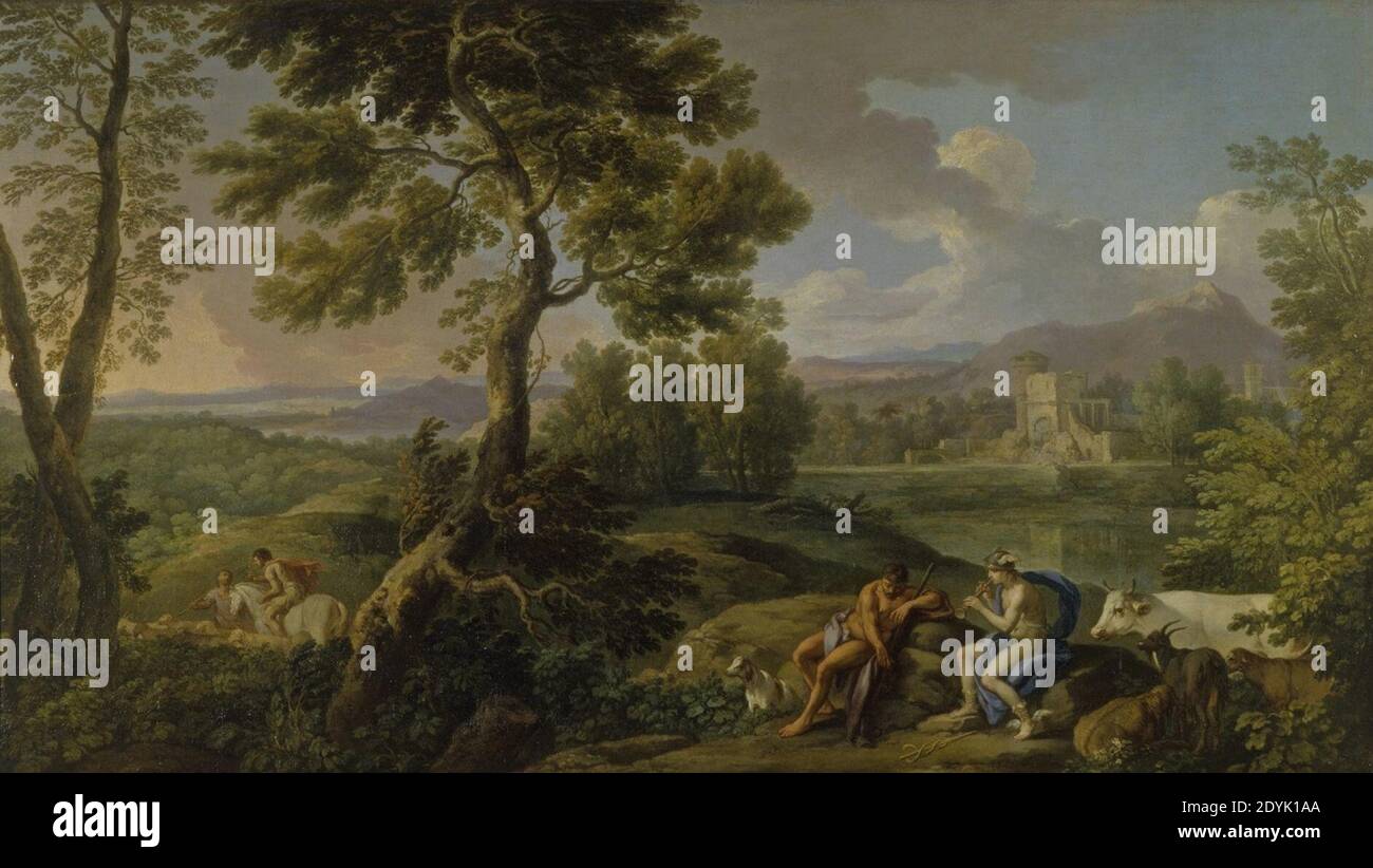 Landscape with Mercury and Argus by A.Locatelli (Hermitage Stock Photo ...