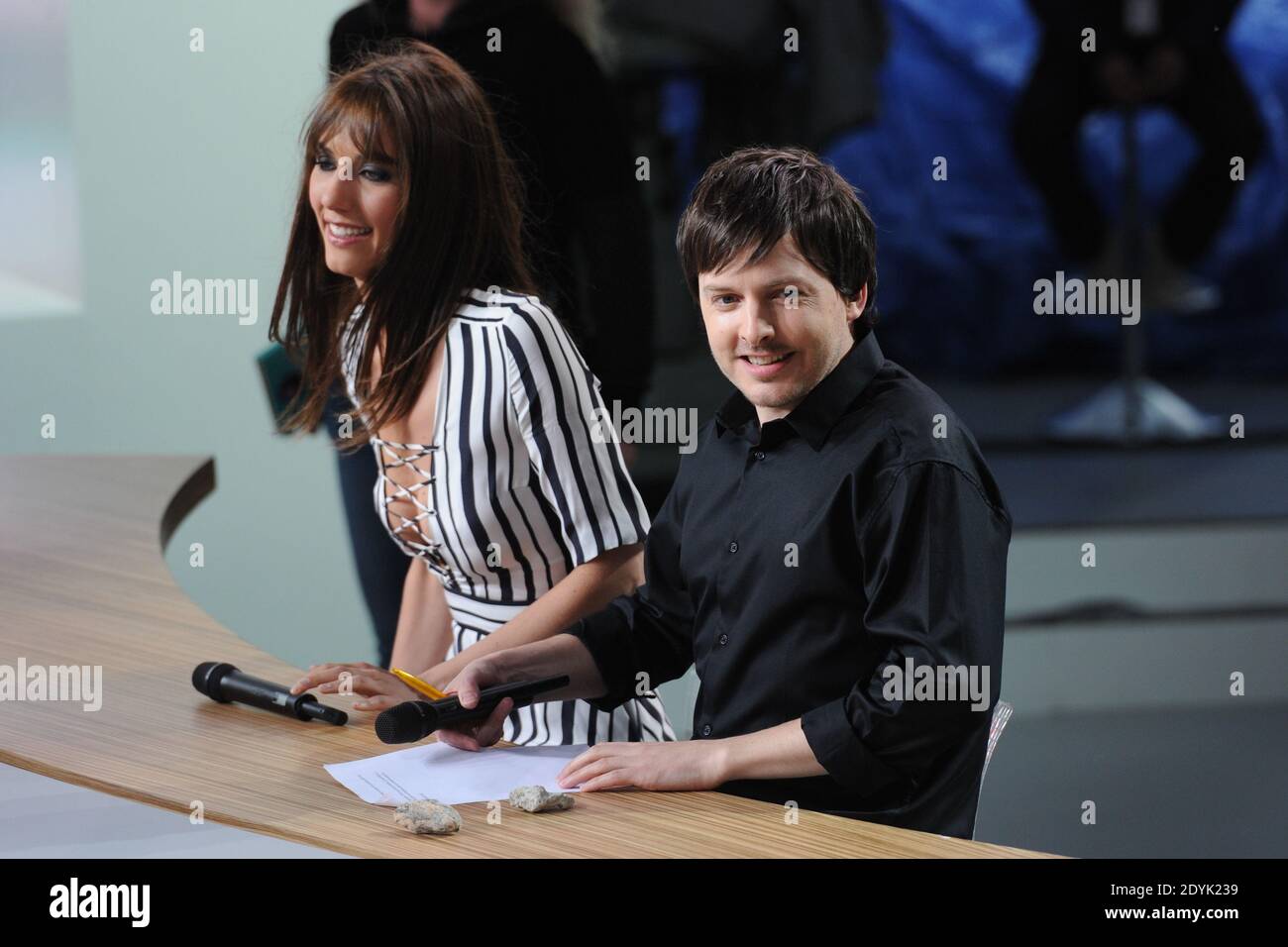 Doria Tillier and Chris Esquerre appearing on Canal + TV show Le Grand ...