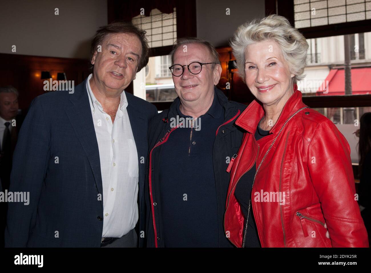 Daniel Auclair, Marcel Philippot and Daniele Gilbert attending the presentation of the Mondial ...