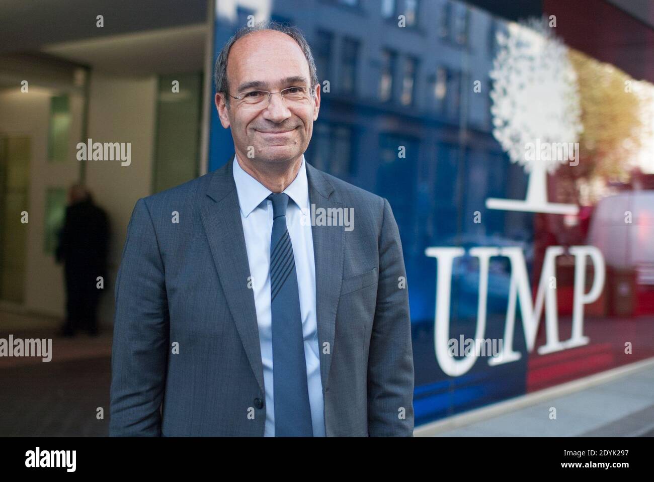 Former budget minister, Eric Woerthseen at a conference held at the UMP ...